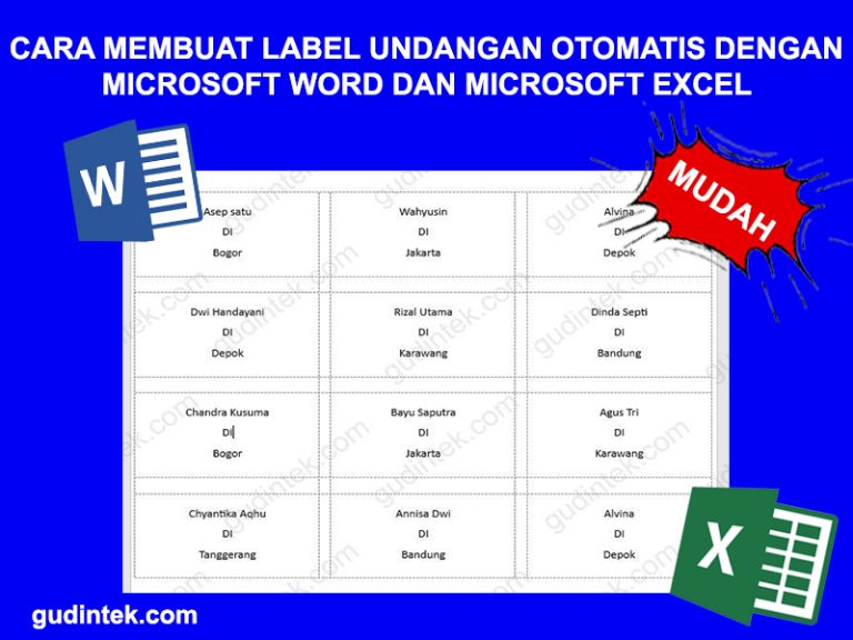 Cara Membuat Label Undangan Otomatis dengan Microsoft Word dan Excel ...